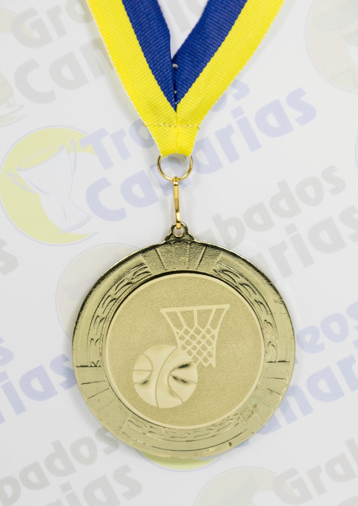 Medalla diam. 70mm dorada. Disco estándar en el anverso y reverso con ...